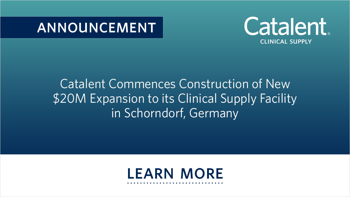 Catalent Commences Expansion to its Schorndorf Germany Facility