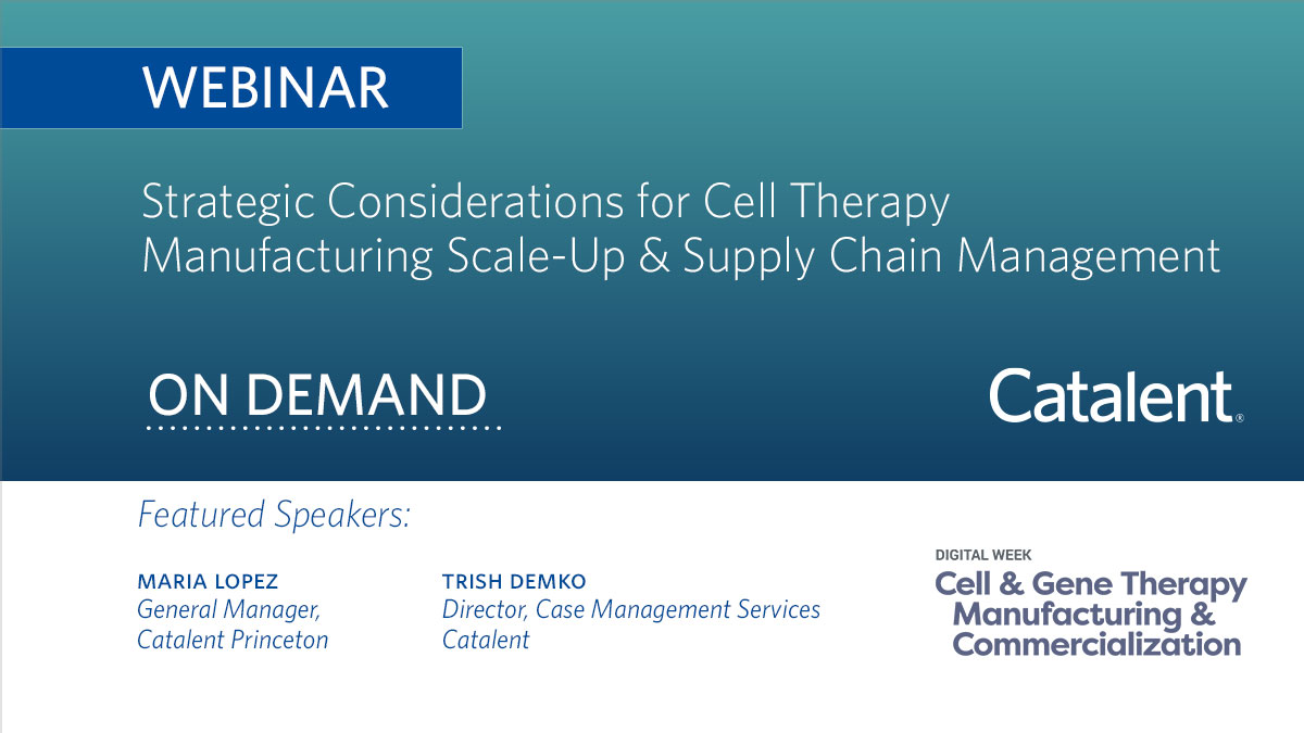 Strategic Considerations for CT Manufacturing Scale Up and SC