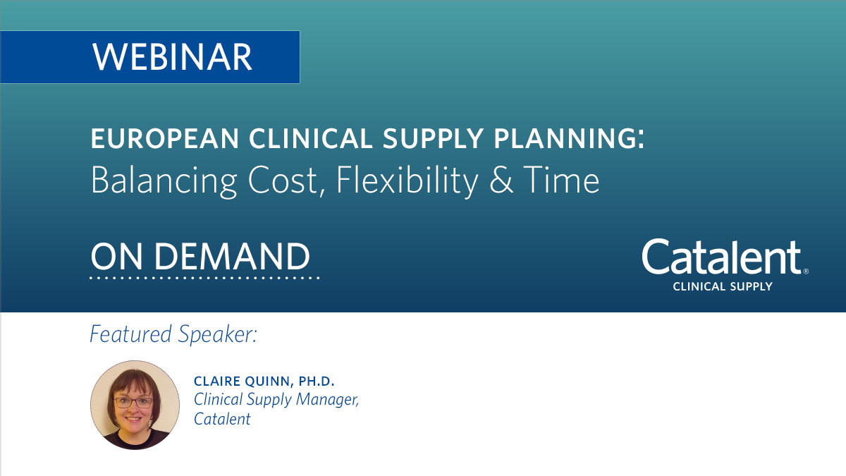 Clinical Supply Planning – Balancing Cost, Flexibility and Time
